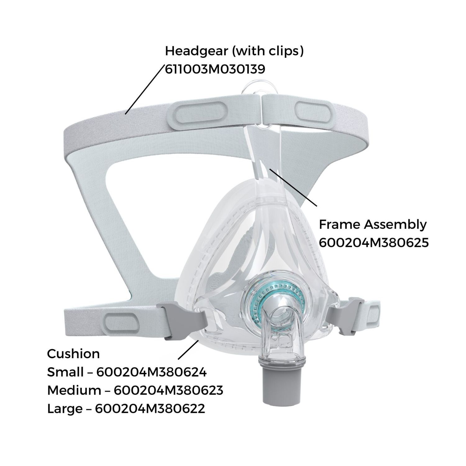 BMC F5+ Full Face Mask Parts | Intus Healthcare