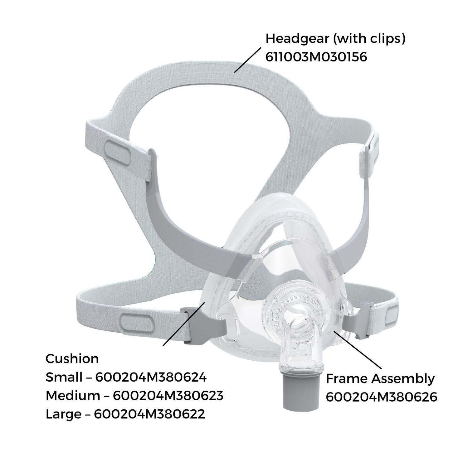 BMC F5A+ Full Face Mask Parts | Intus Healthcare