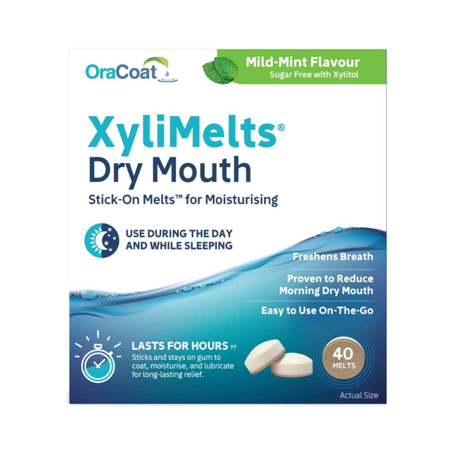 XyliMelts Dry Mouth Stick-On Melts | Intus Healthcare